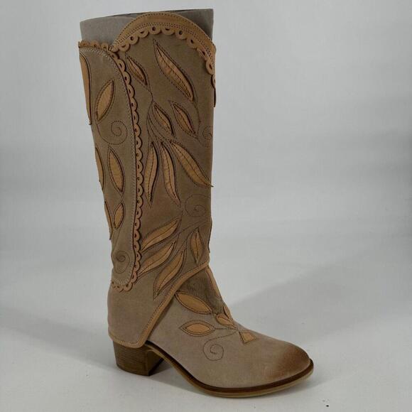 Sundance | Shoes | Sundance Boots Womens 36 Brown Suede Tall Cutout ...